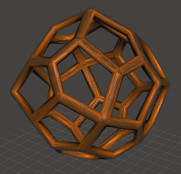 Cubic crystal system grid soft edges 3D model 3D printable | CGTrader