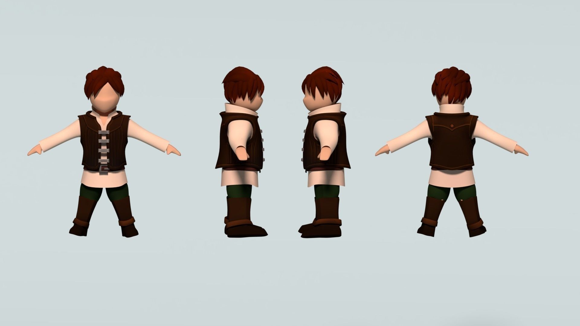 Fantasy Hunter Character Model free 3D model | CGTrader