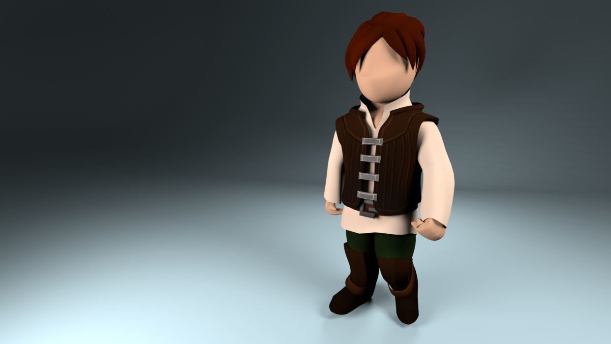 Fantasy Hunter Character Model free 3D model | CGTrader