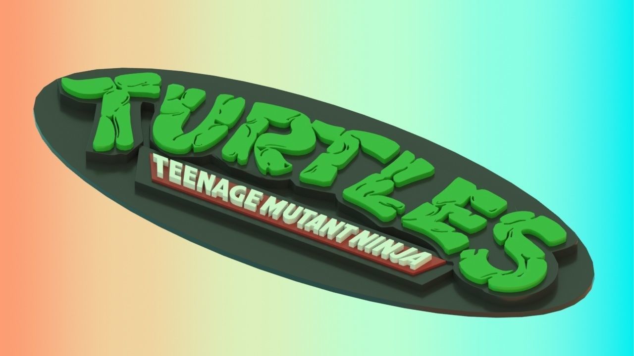 Teenage Mutant Ninja Turtles 1987 Logo Printable 3D model 3D printable ...