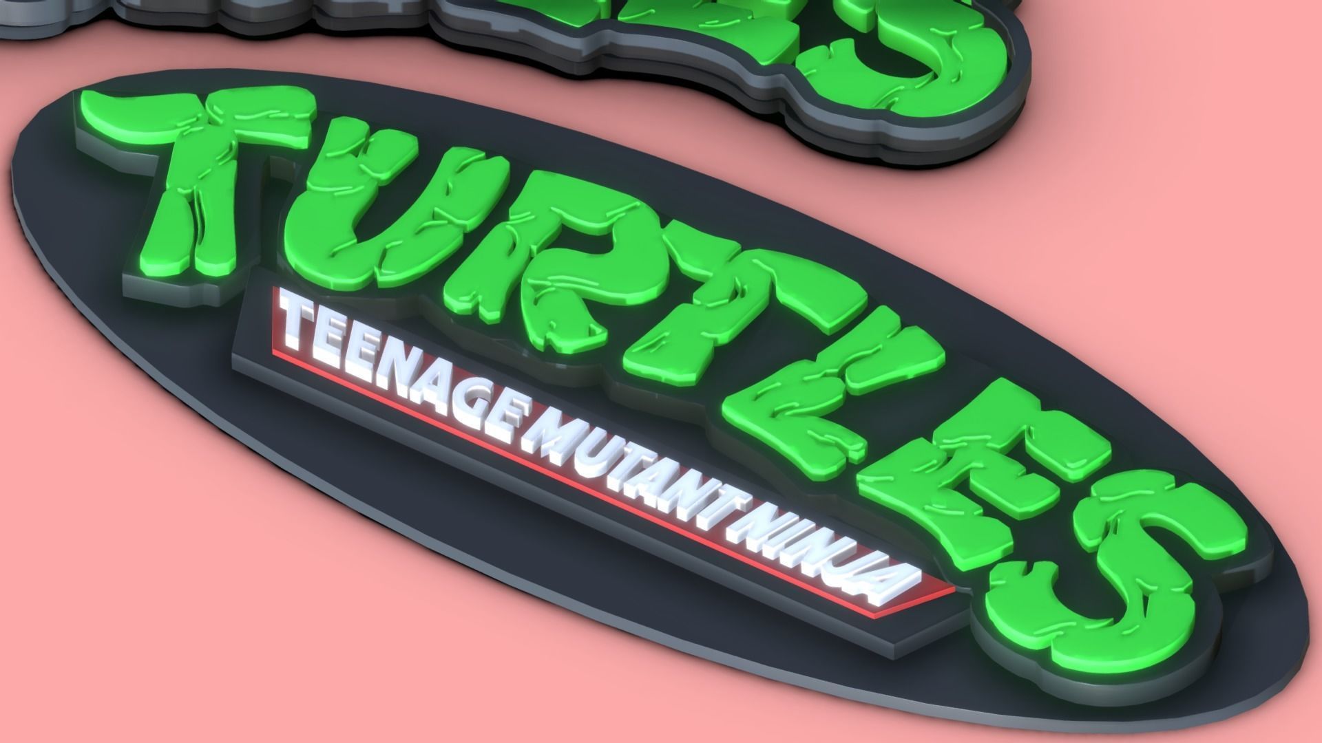 Teenage Mutant Ninja Turtles 1987 Logo Printable 3D model 3D printable ...