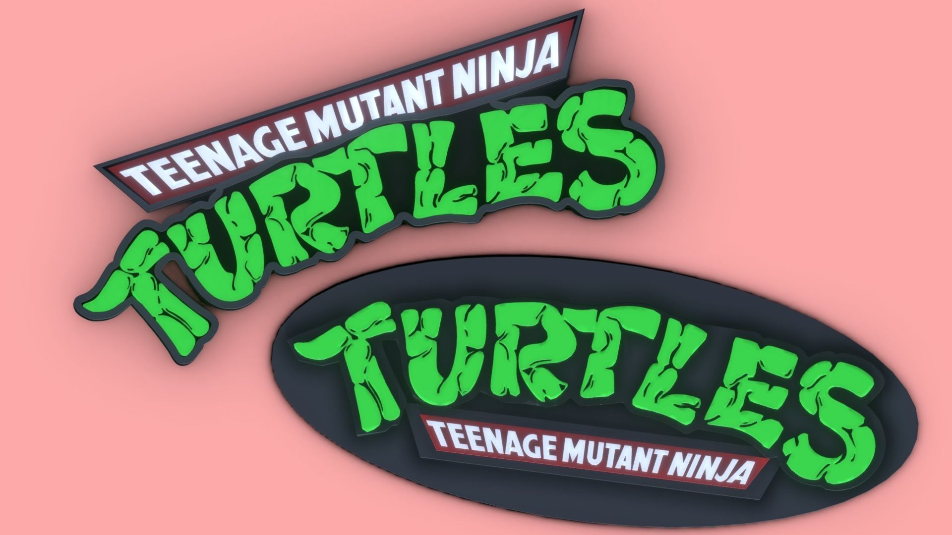 Teenage Mutant Ninja Turtles 1987 Logo Printable 3D model 3D printable ...