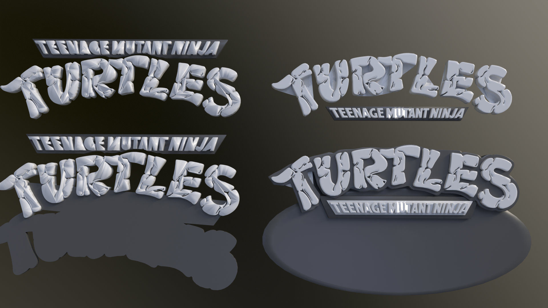 Teenage Mutant Ninja Turtles 1987 Logo Printable 3D model 3D printable ...