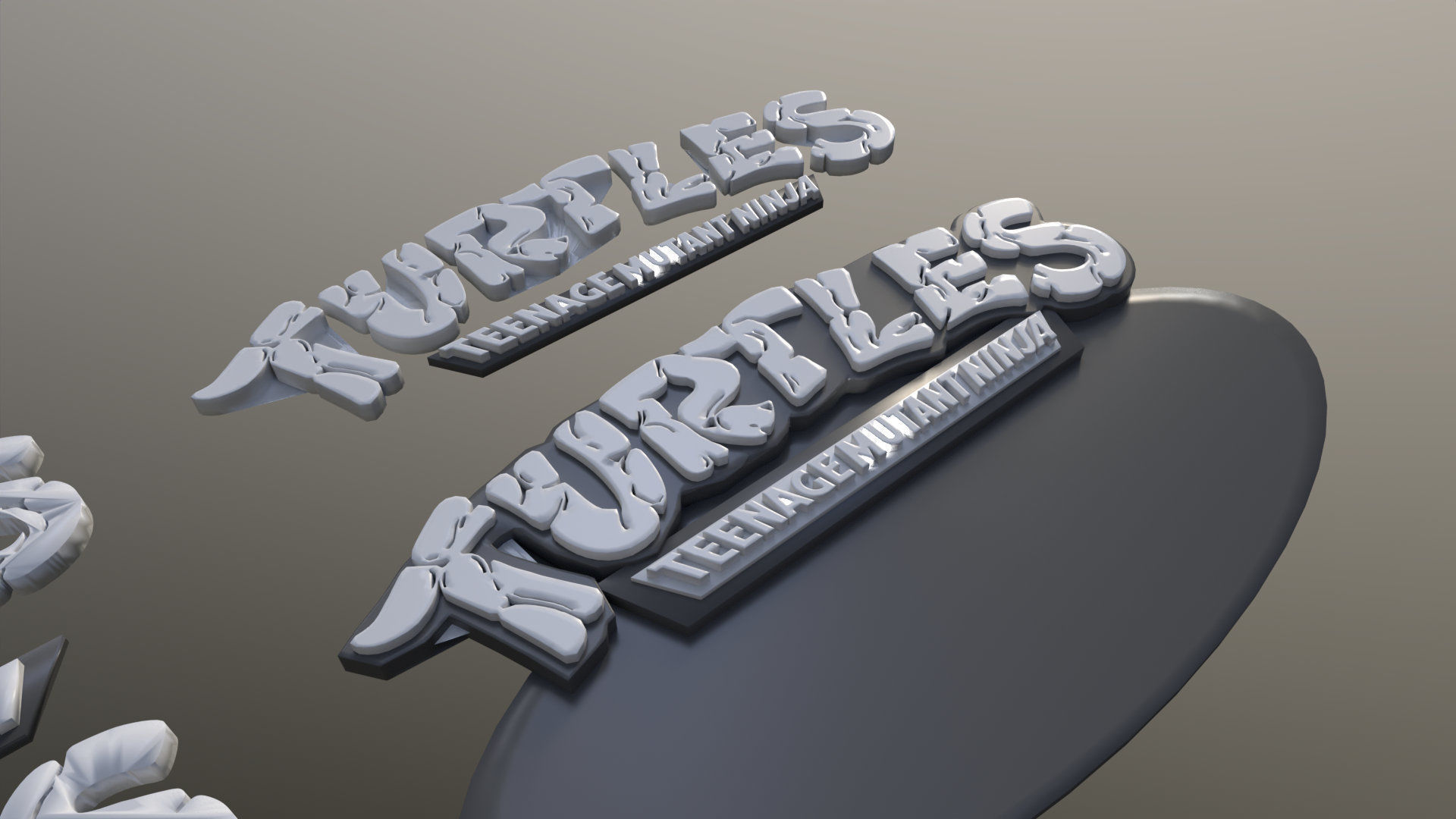 Teenage Mutant Ninja Turtles 1987 Logo Printable 3D model 3D printable ...