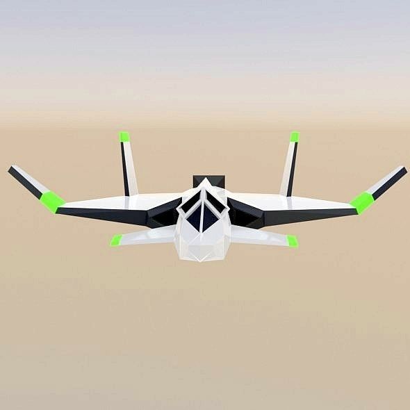 3D model Manta ray aircraft lowpoly concept VR / AR / low-poly | CGTrader