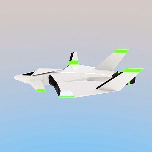 3D model Manta ray aircraft lowpoly concept VR / AR / low-poly | CGTrader