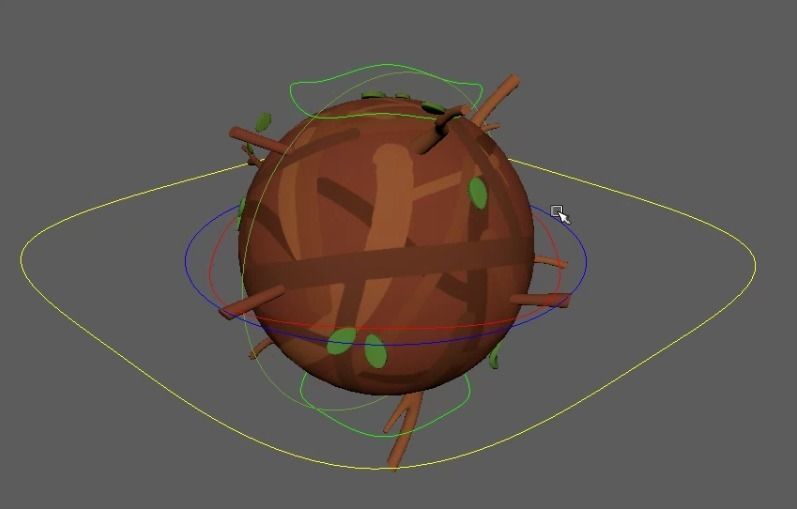 Hay ball 3D model rigged | CGTrader