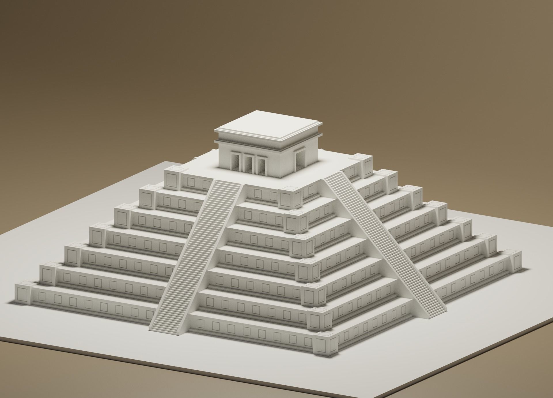Cartoon Mayan Pyramid 3D model | CGTrader