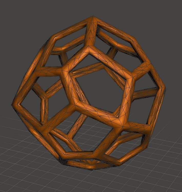 Cubic crystal system grid with noticeable corners 3D model 3D printable ...
