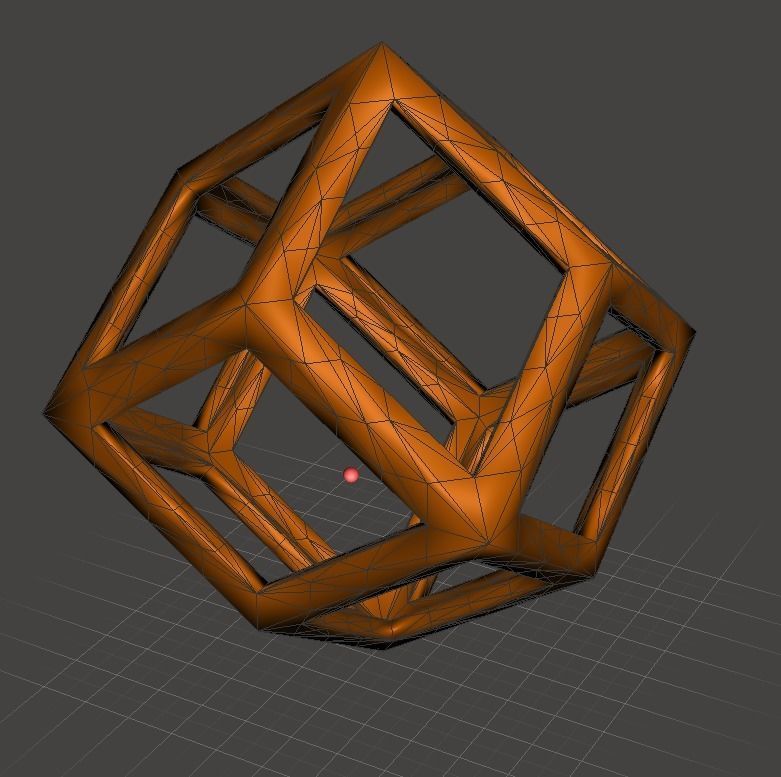 Cubic crystal system grid with noticeable corners 3D model 3D printable ...
