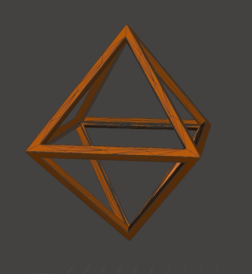 Cubic crystal system grid with noticeable corners 3D model 3D printable ...