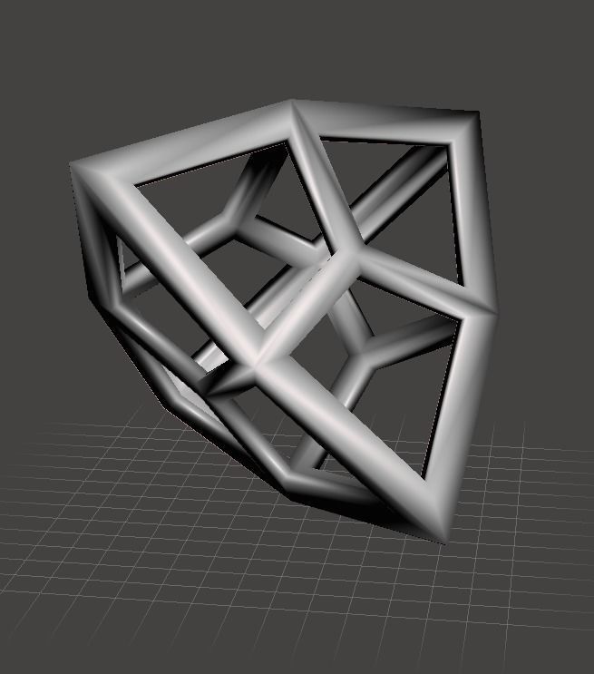 Cubic crystal system grid with noticeable corners 3D model 3D printable ...