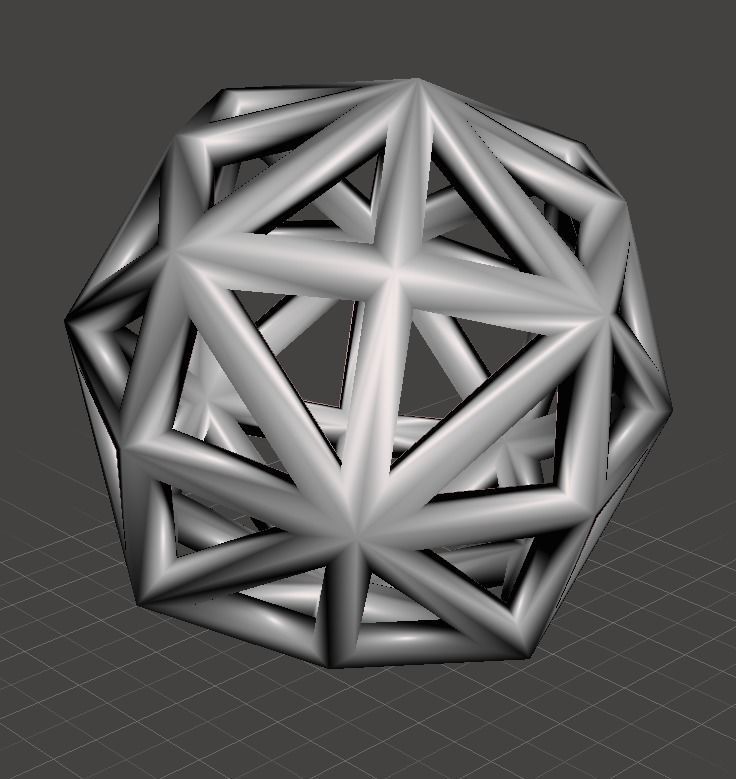 Cubic crystal system grid with noticeable corners 3D model 3D printable ...