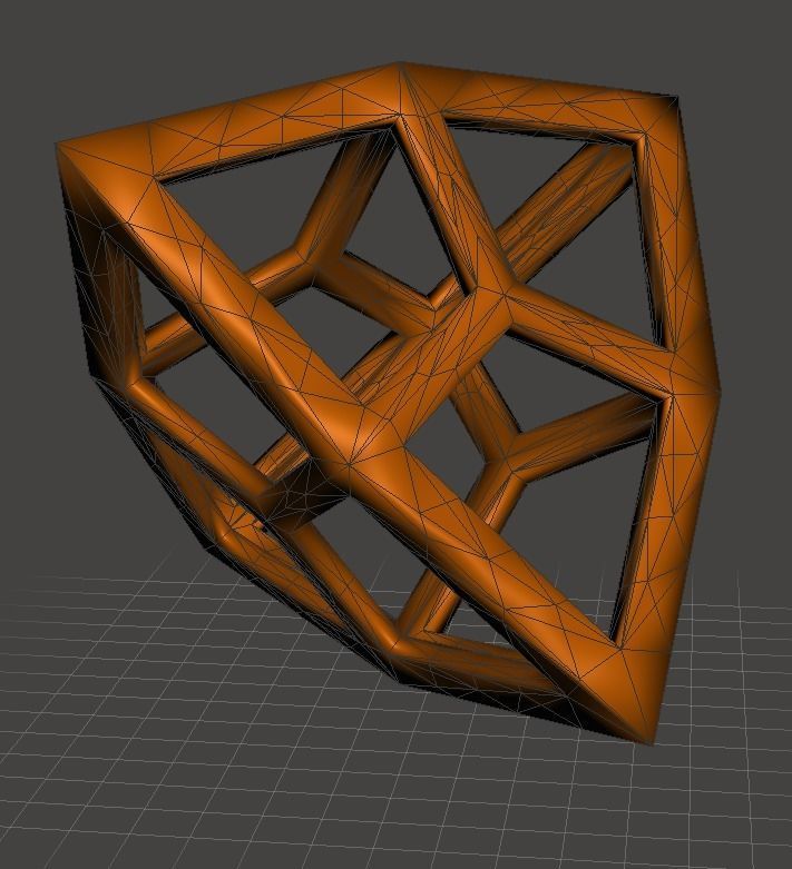 Cubic crystal system grid with noticeable corners 3D model 3D printable ...