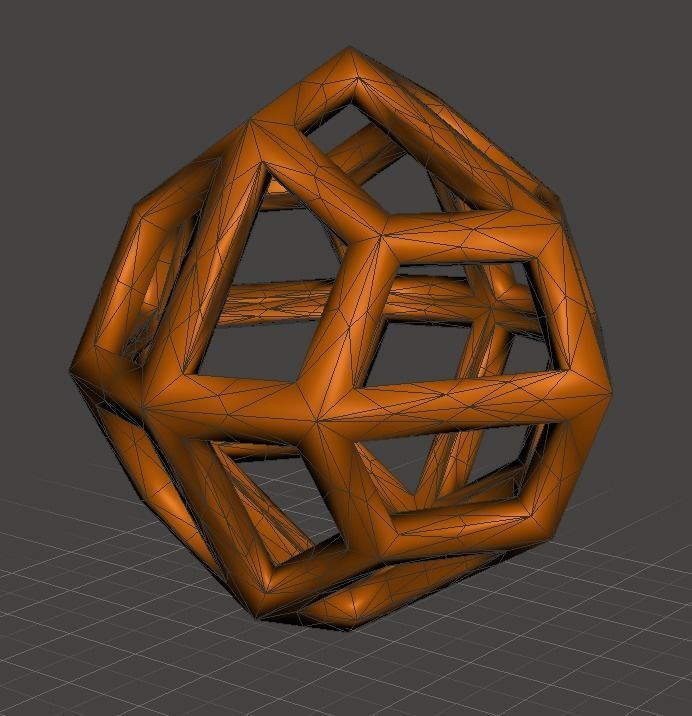 Cubic crystal system grid with noticeable corners 3D model 3D printable ...