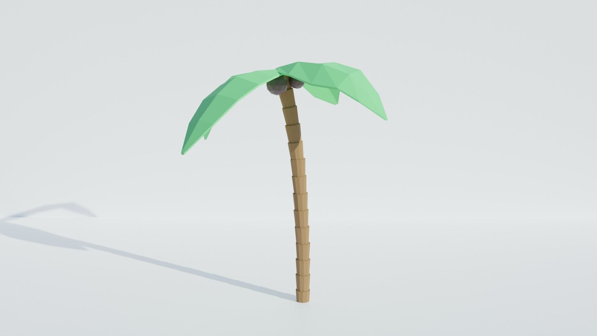 Game Ready Low Poly Palm Tree SINGLE free VR / AR / low-poly 3D model ...