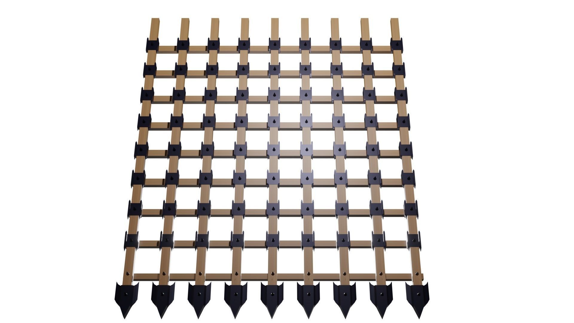 Portcullis with wood and iron 3D model | CGTrader