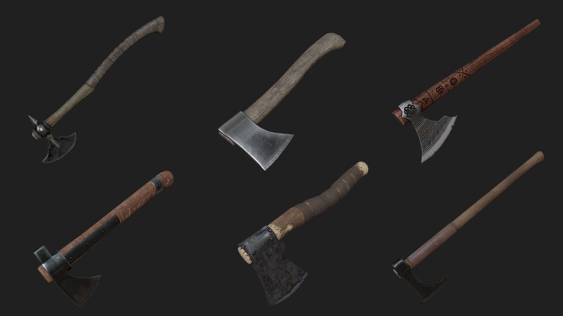 30 Axes Icons Pack Texture | CGTrader