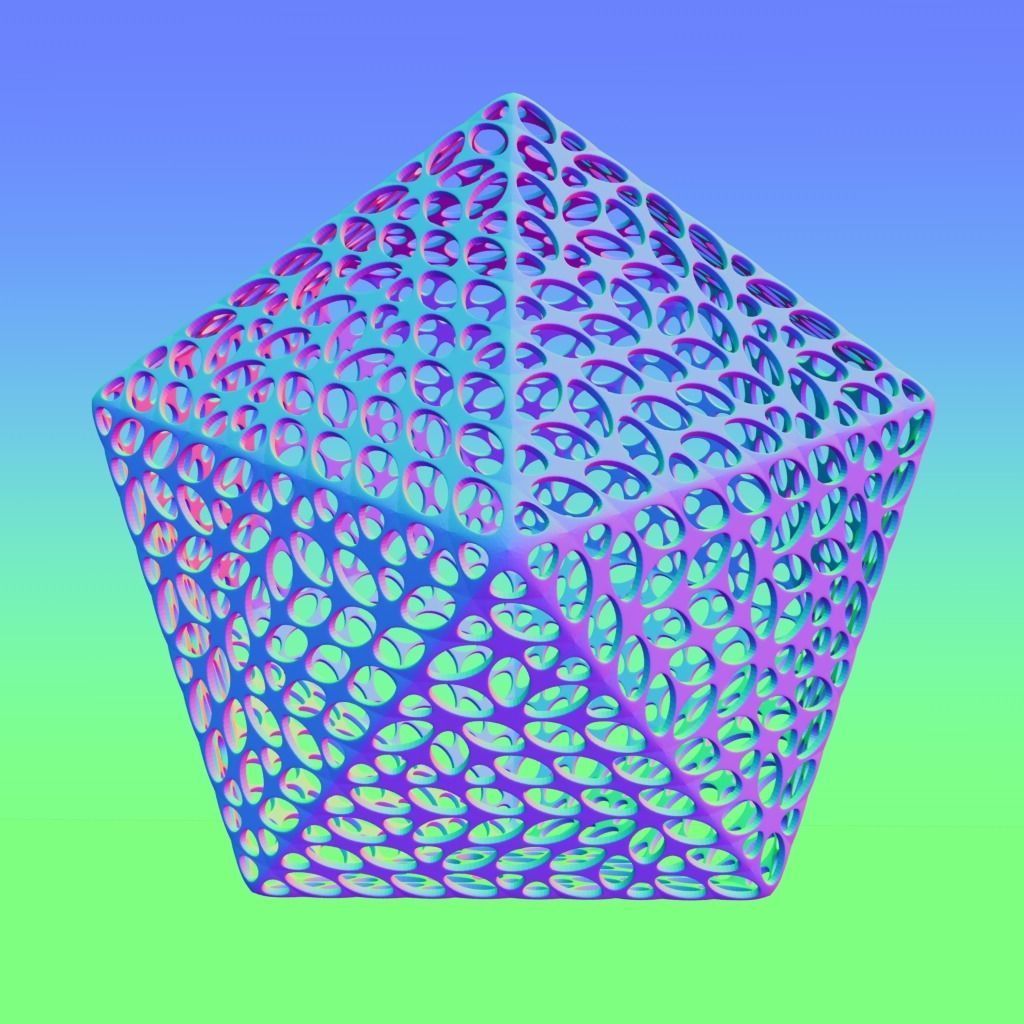 Abstract Geometric Icosa 3D model | CGTrader