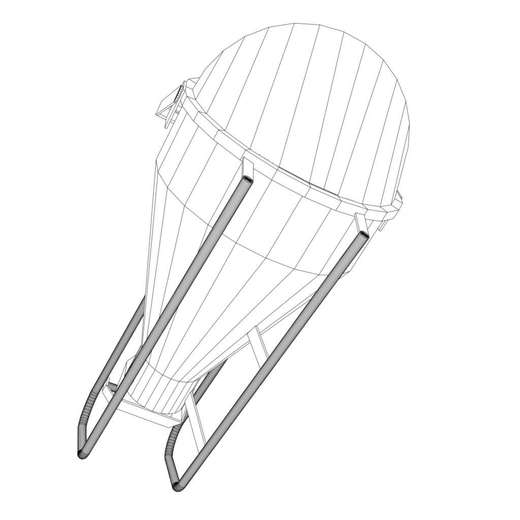 3D model Lay down cement bucket VR / AR / low-poly | CGTrader