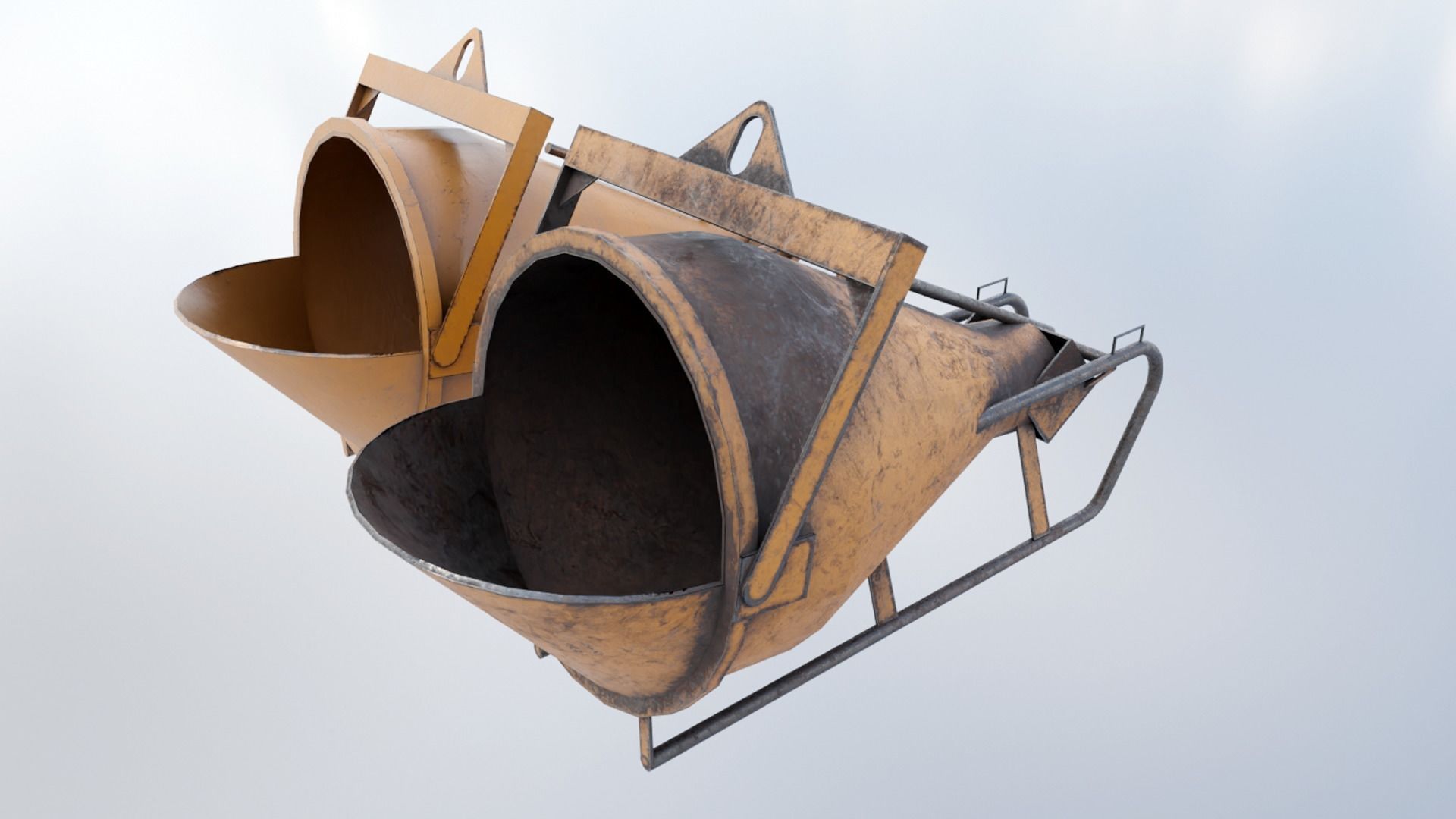 3D model Lay down cement bucket VR / AR / low-poly | CGTrader