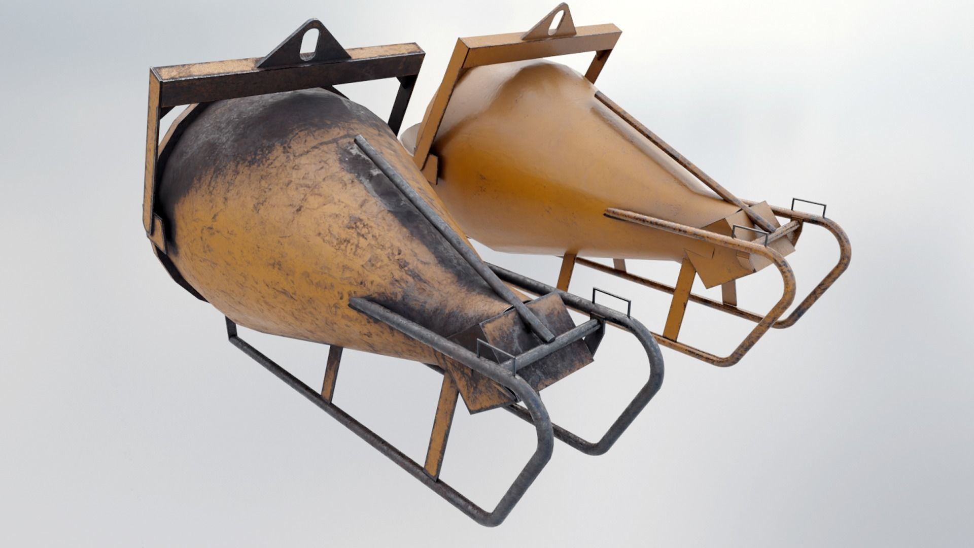 3D model Lay down cement bucket VR / AR / low-poly | CGTrader