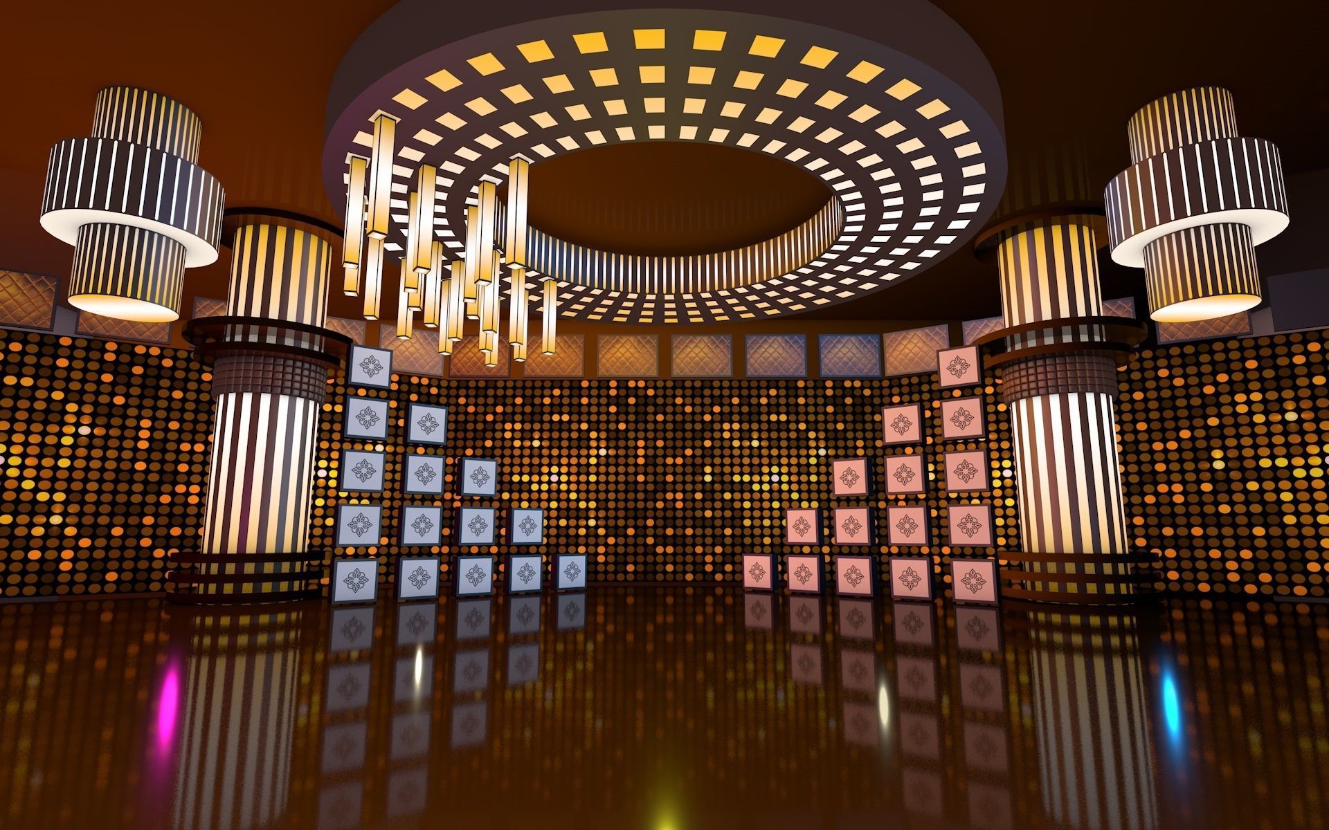 virtual set for entertainment show 3D model | CGTrader