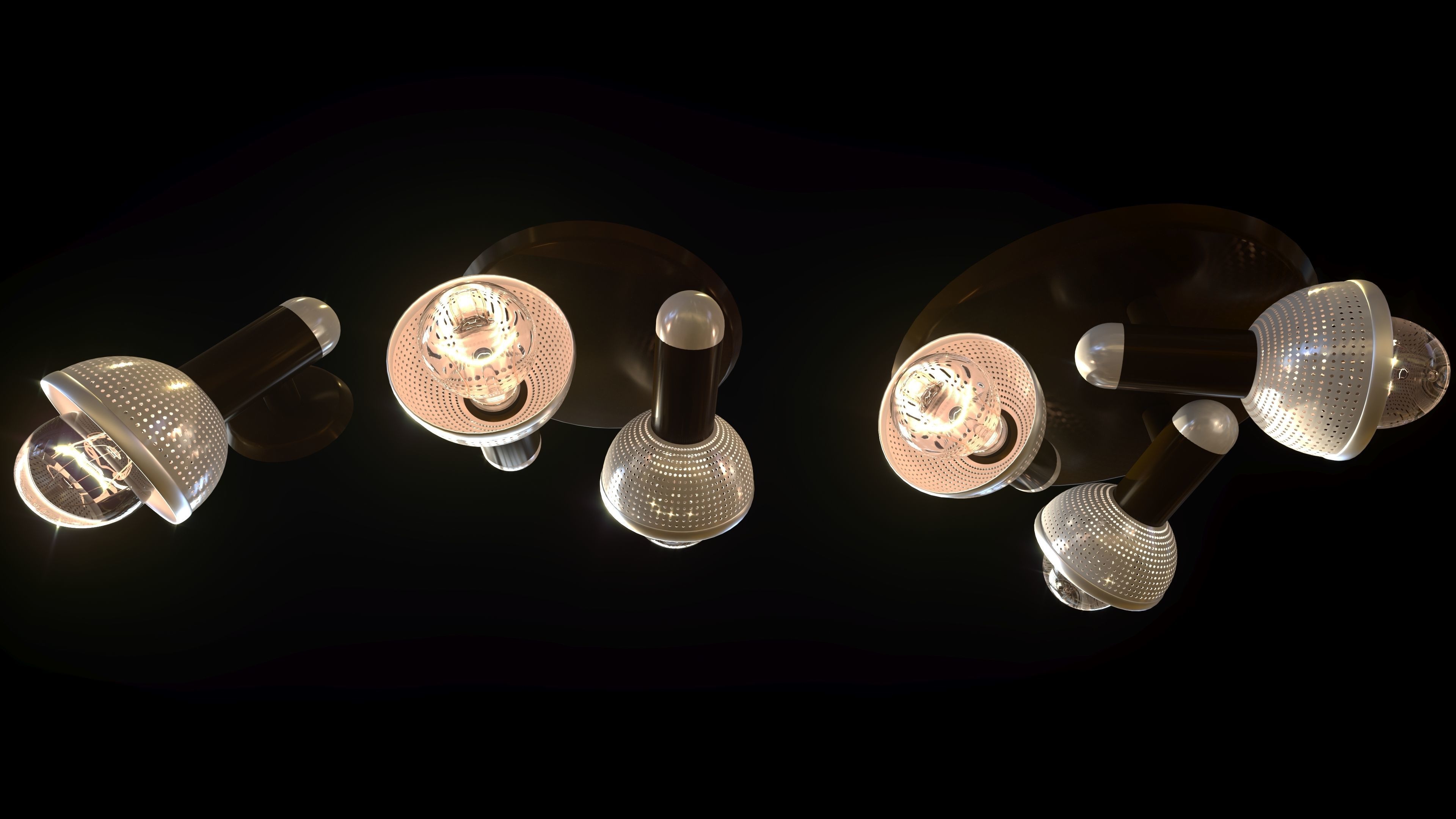 90s Lamps Set 3D model | CGTrader