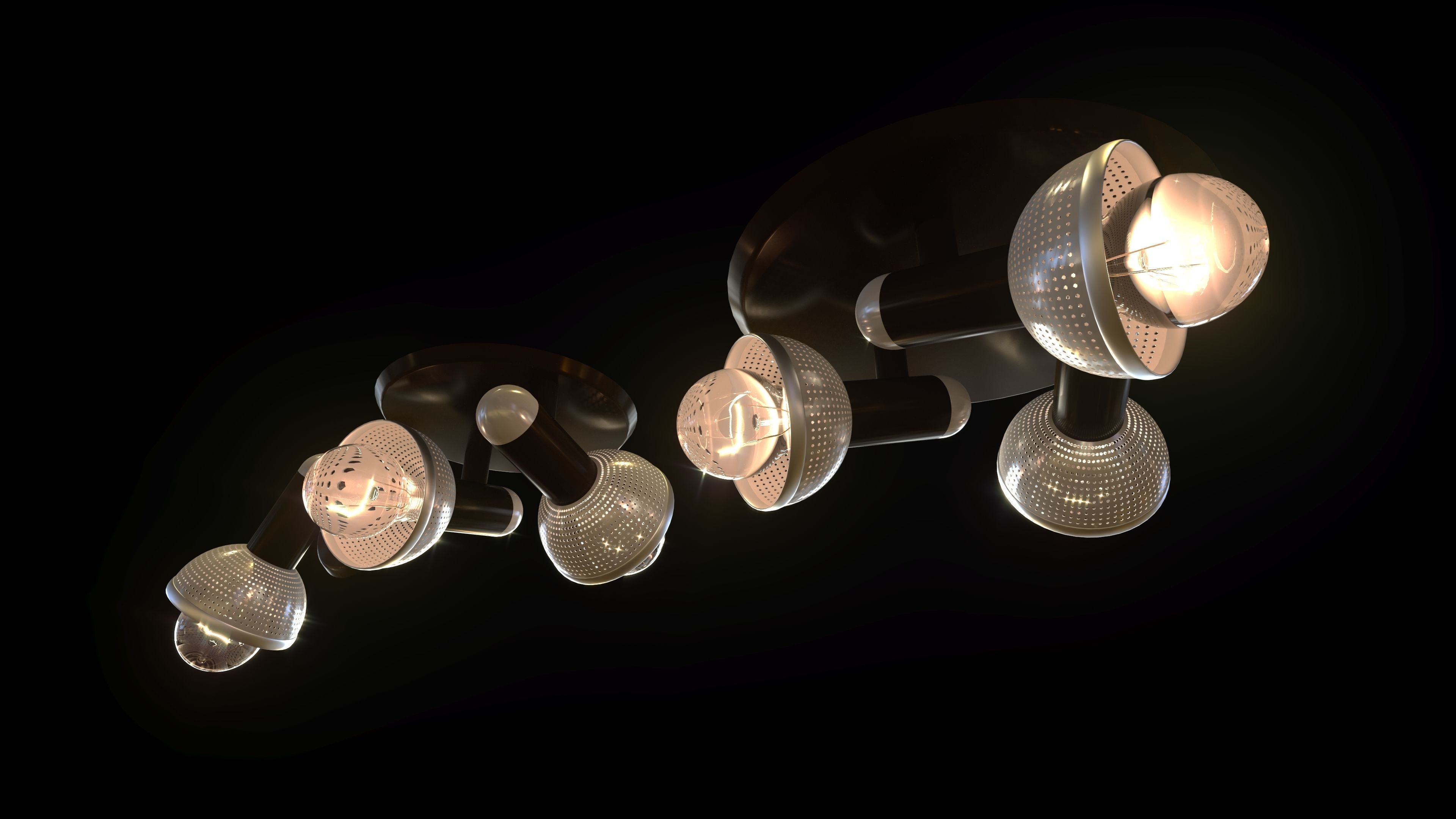 90s Lamps Set 3D model | CGTrader