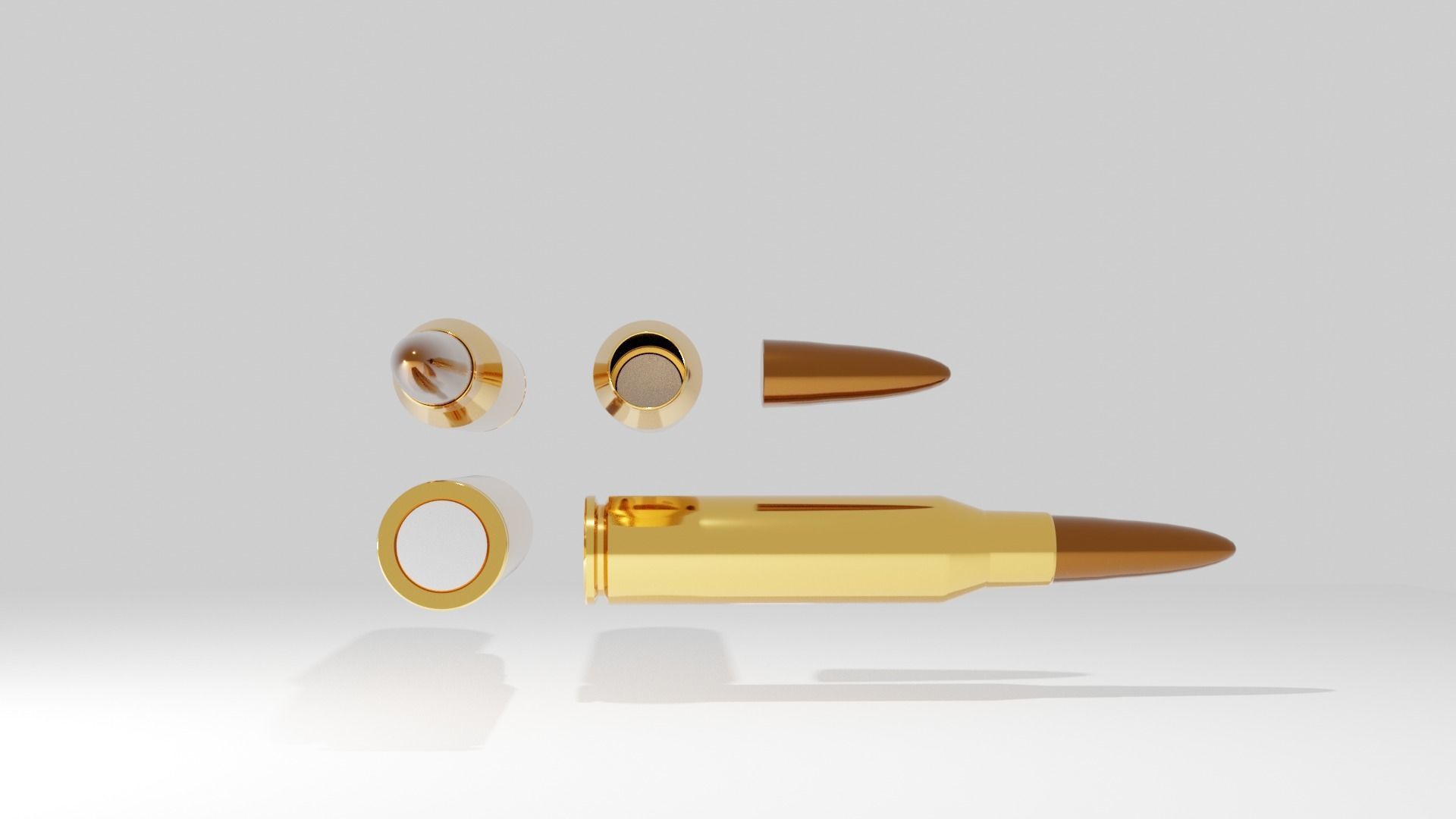 Assault Rifle Bullet free 3D model | CGTrader