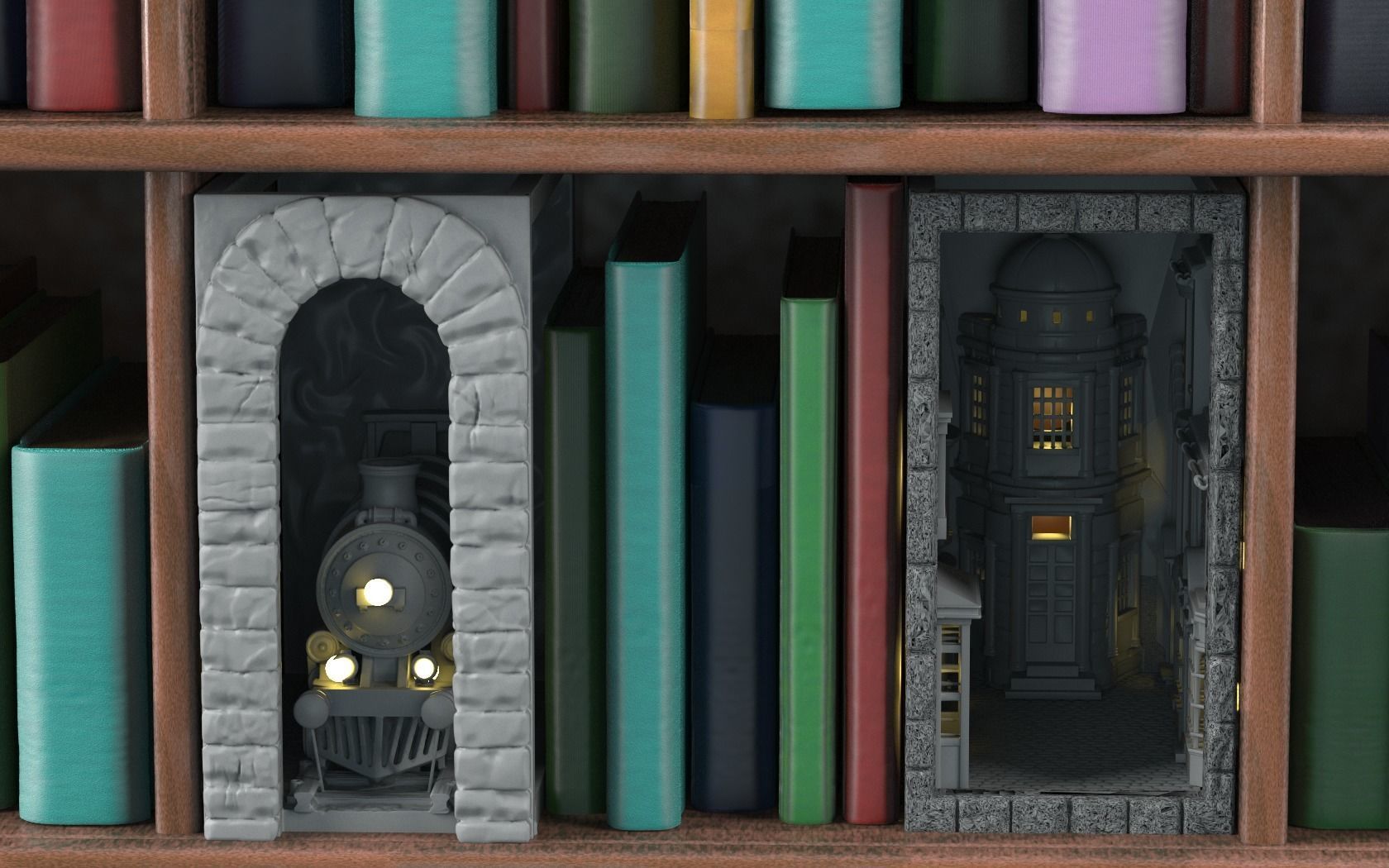 Magic Bookends 3D model 3D printable | CGTrader