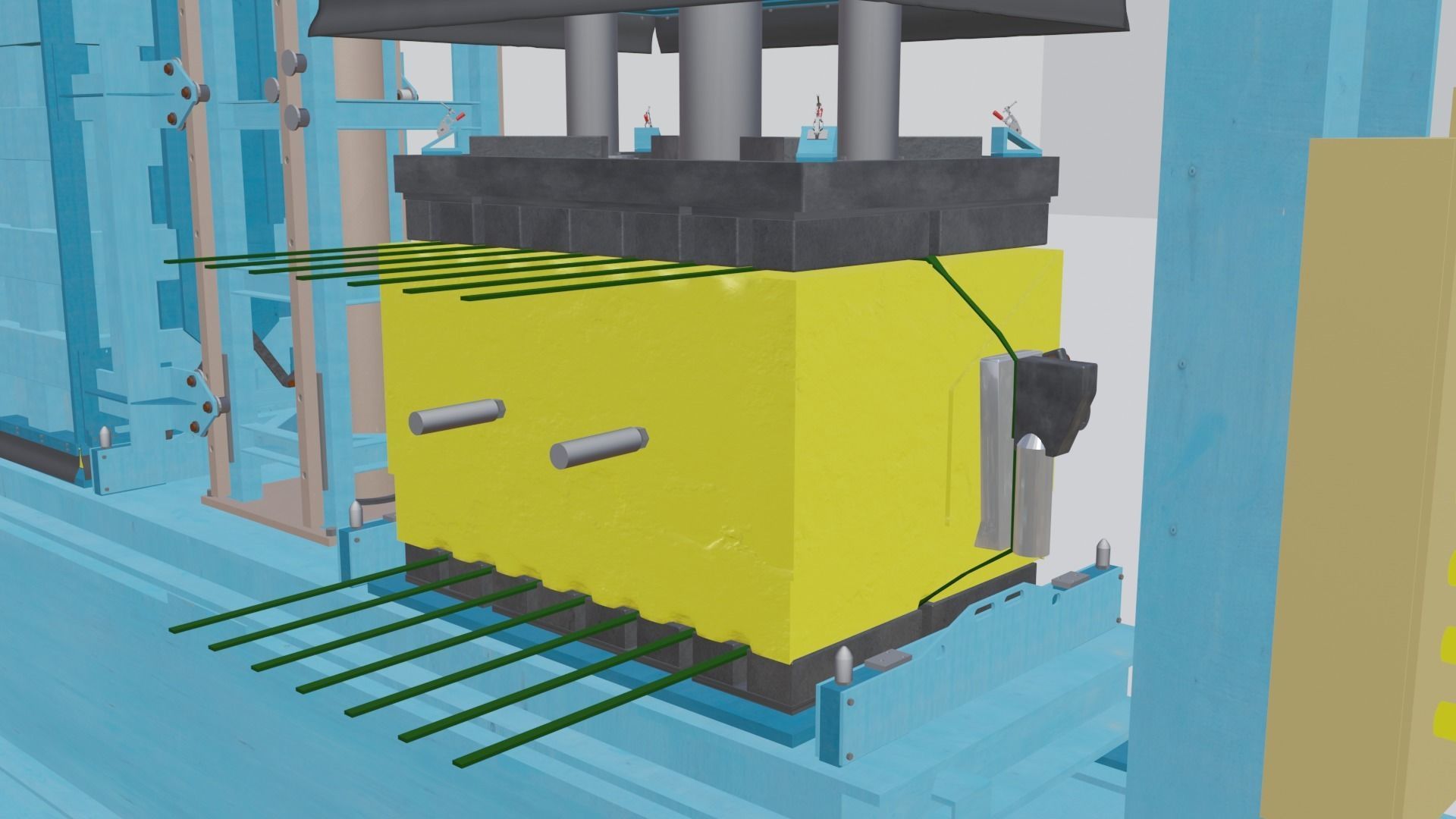 baler industrial machine with ladder 3D model animated | CGTrader