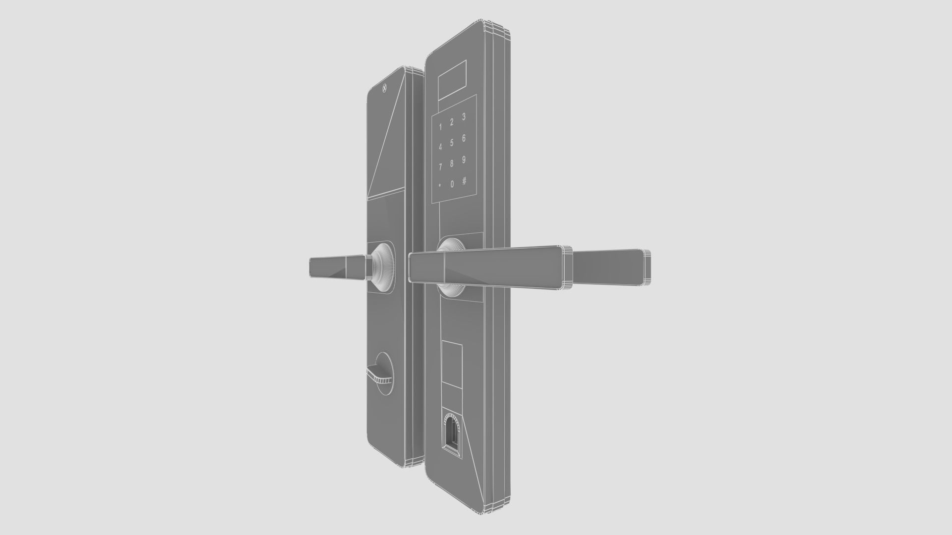 Digital door lock free 3D model | CGTrader