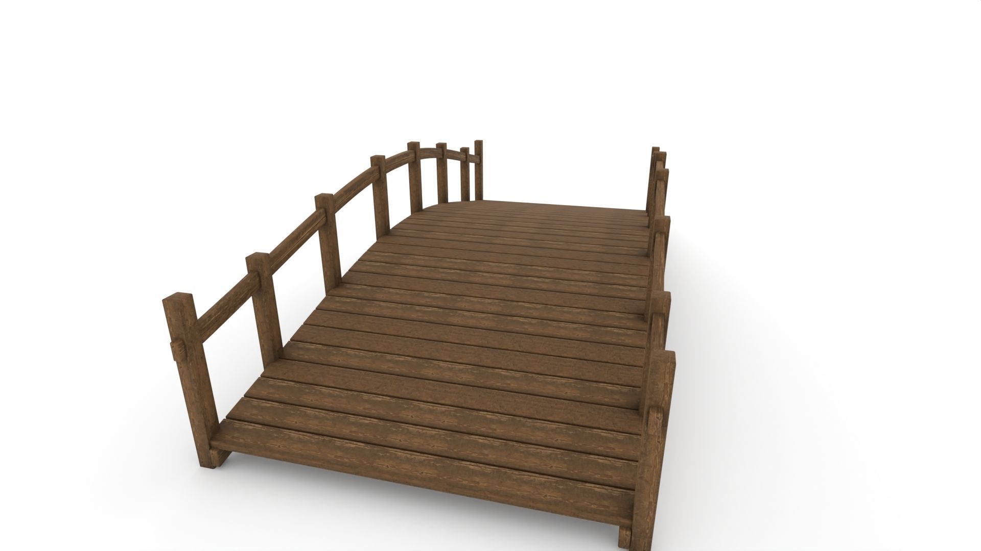 Simple Wooden Bridge 3D model | CGTrader