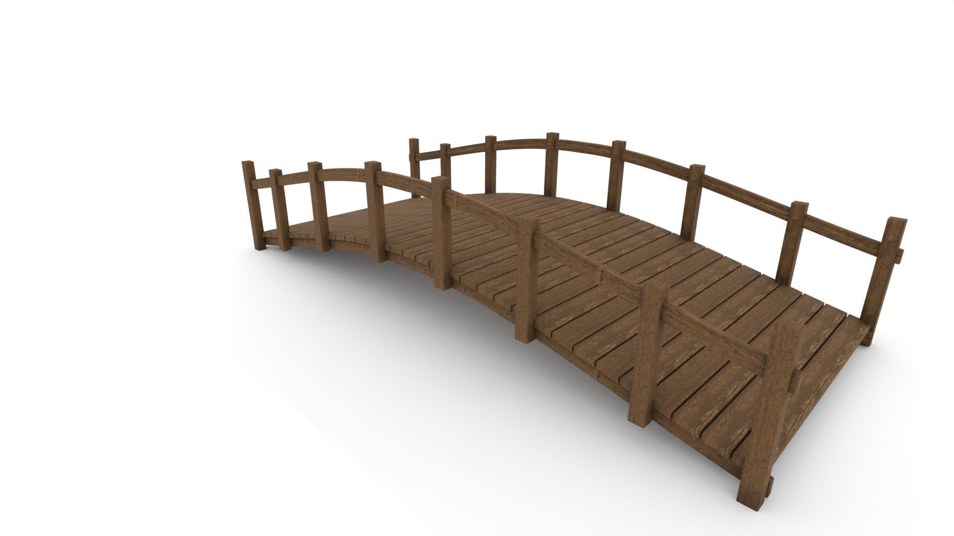 Simple Wooden Bridge 3D model | CGTrader