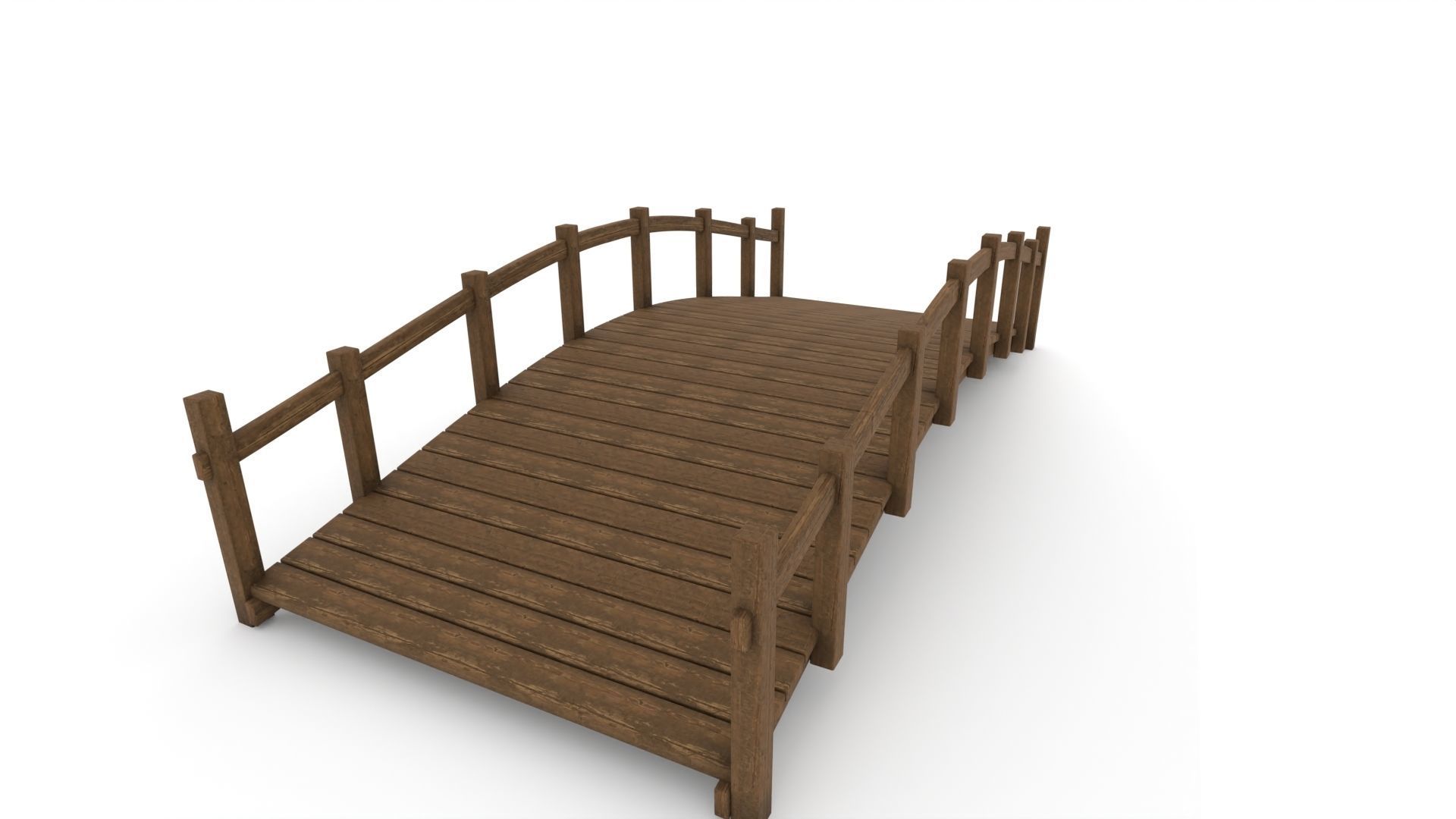 Simple Wooden Bridge 3D model | CGTrader