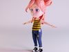 3D model Cartoon Bee girl 3d model low poly VR / AR / low-poly | CGTrader