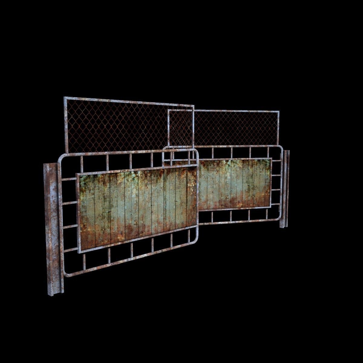 3D model Rusty gate VR / AR / low-poly | CGTrader