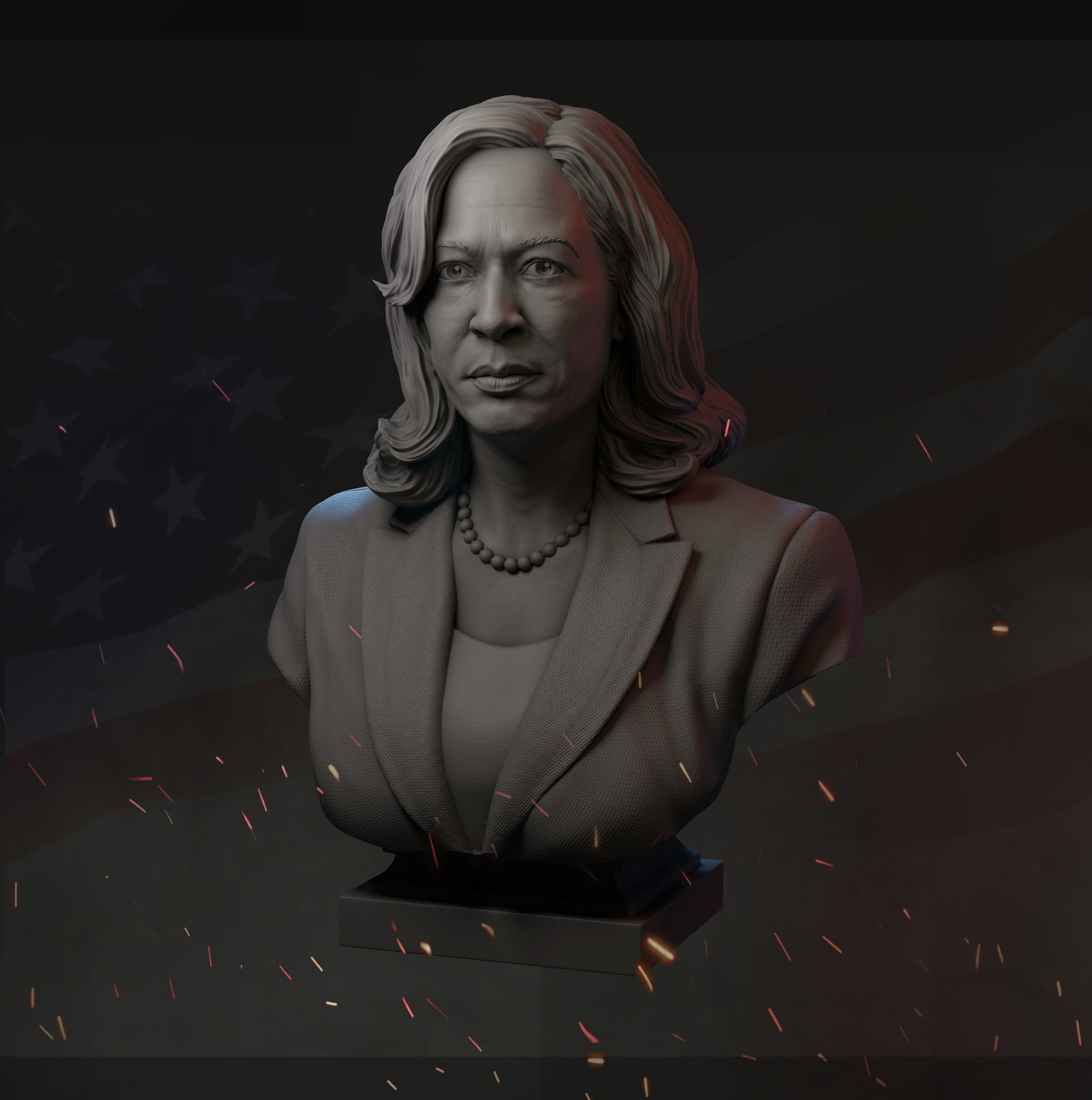 Kamala Harris V2 3D model 3D printable | CGTrader