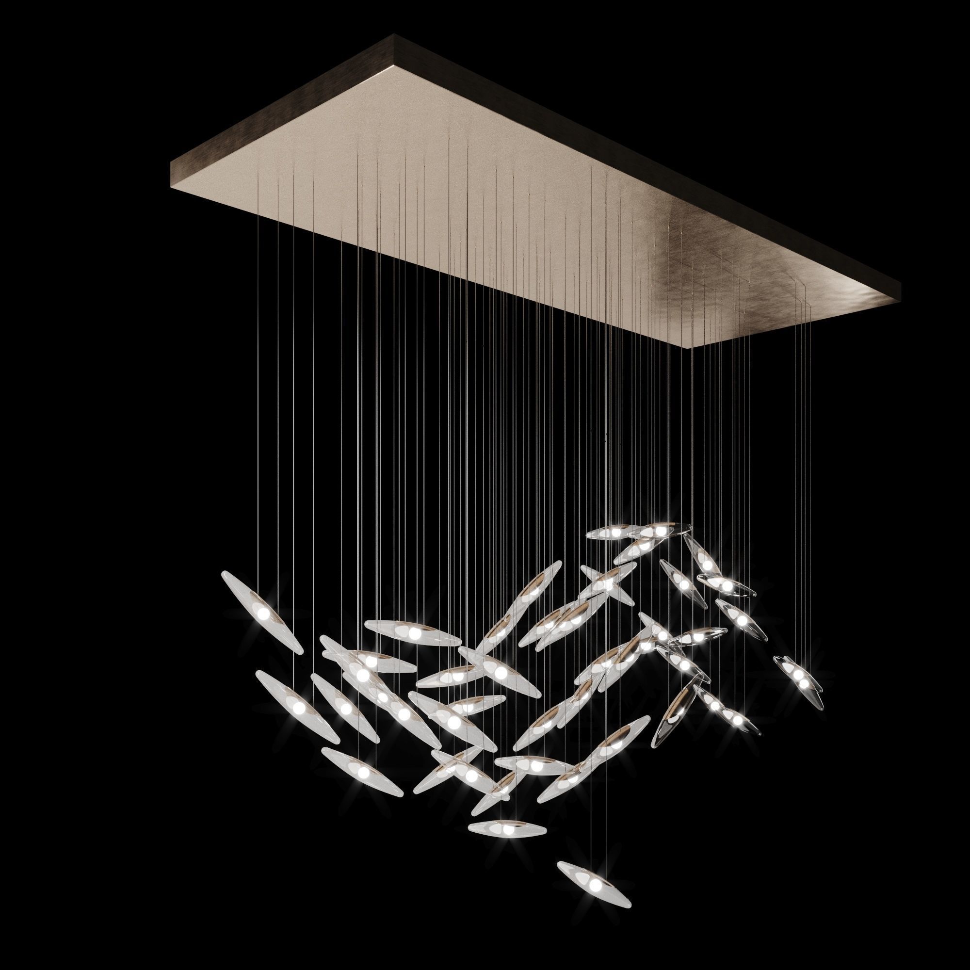 moonlight murmuration installation 3D model | CGTrader