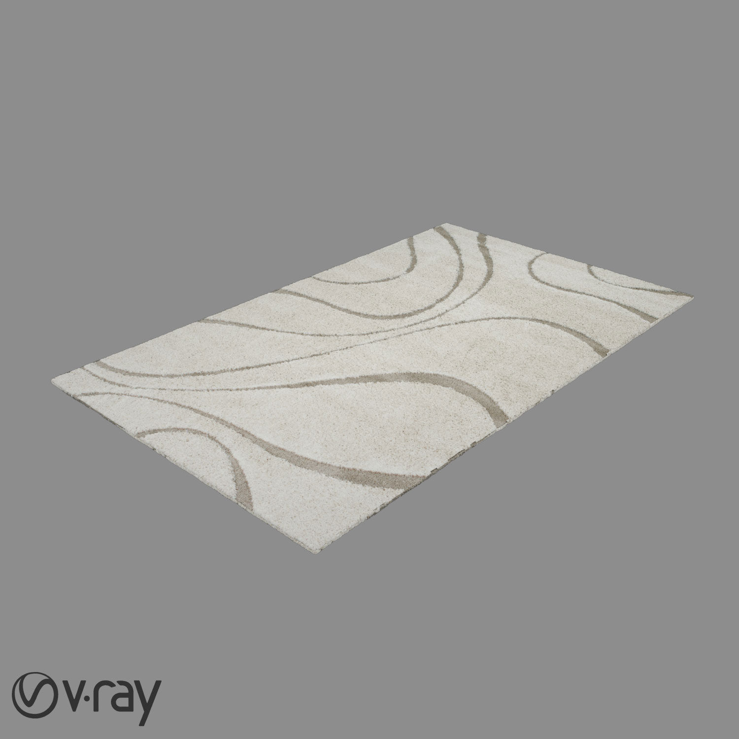 Rug01 rug with swirls 3D model | CGTrader