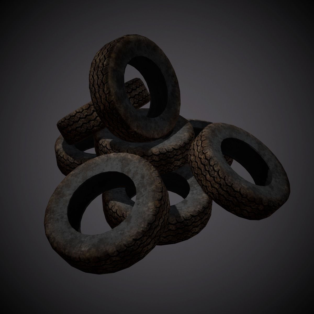 3D model Rusty Tire VR / AR / low-poly | CGTrader
