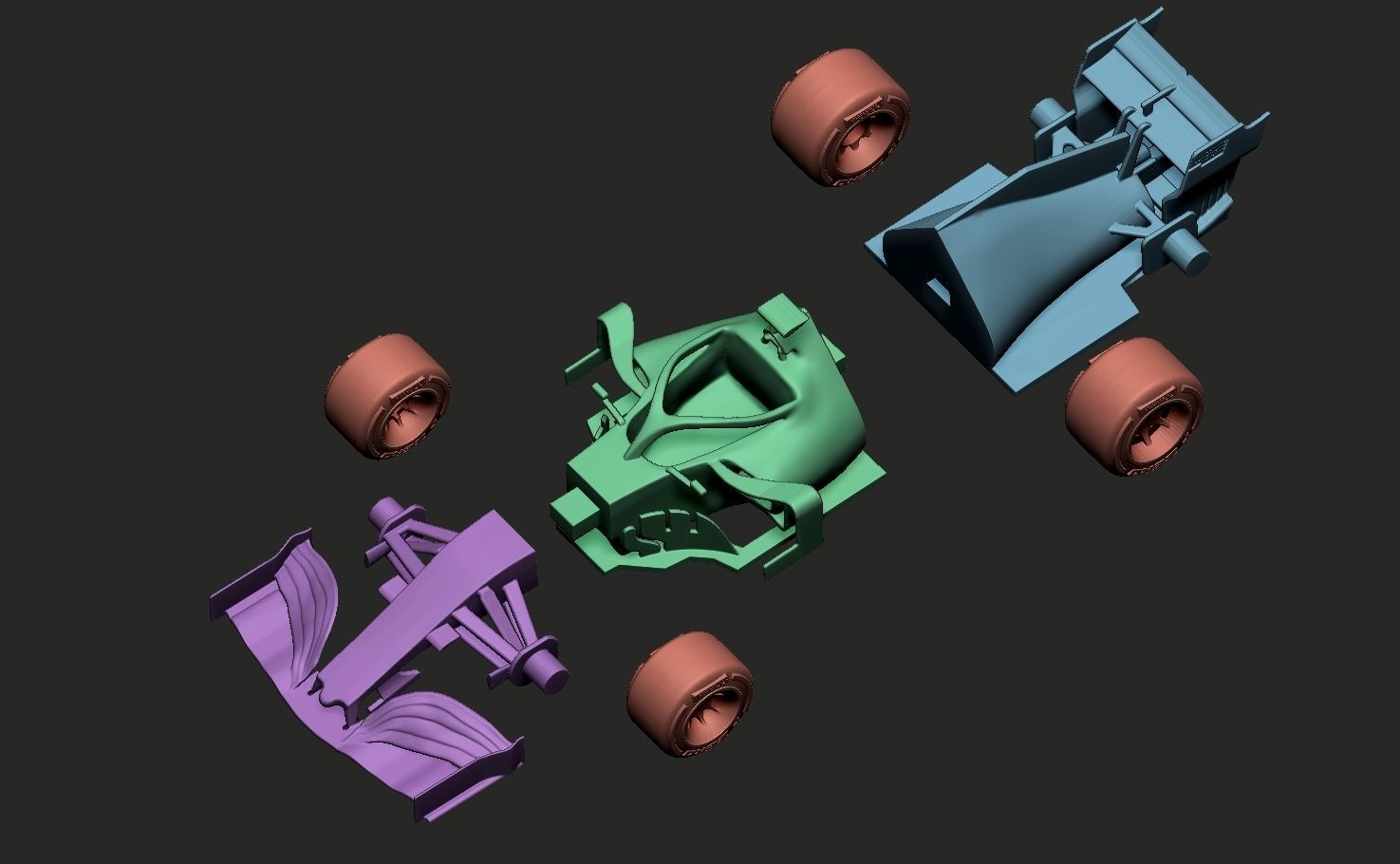 Ferrari F1 Bolid 3D model 3D printable | CGTrader