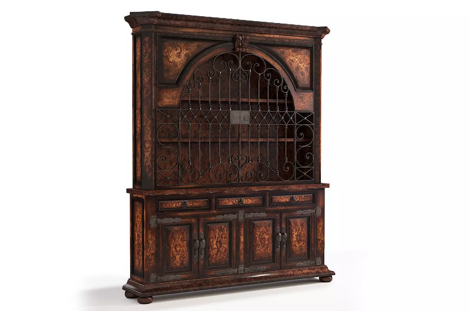 San Obispo Iron Gated Hutch 3D model | CGTrader