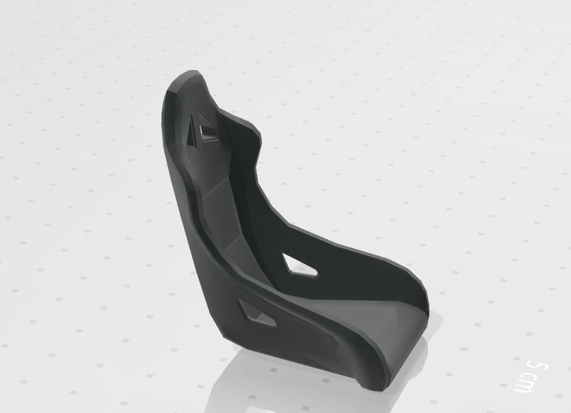 Low Poly Racing Seat 3D model 3D printable | CGTrader
