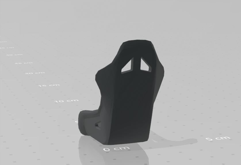 Low Poly Racing Seat 3D model 3D printable | CGTrader