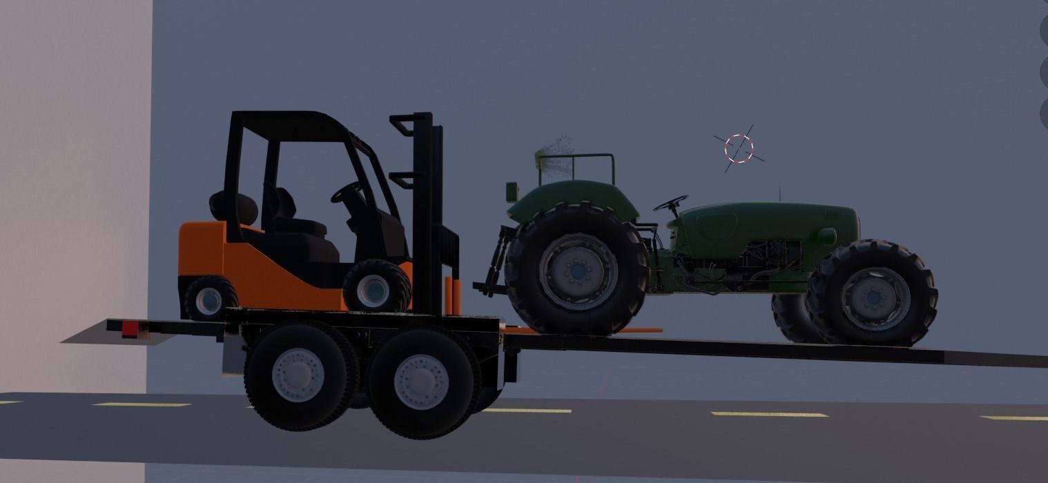 truck and trailer free 3D model | CGTrader