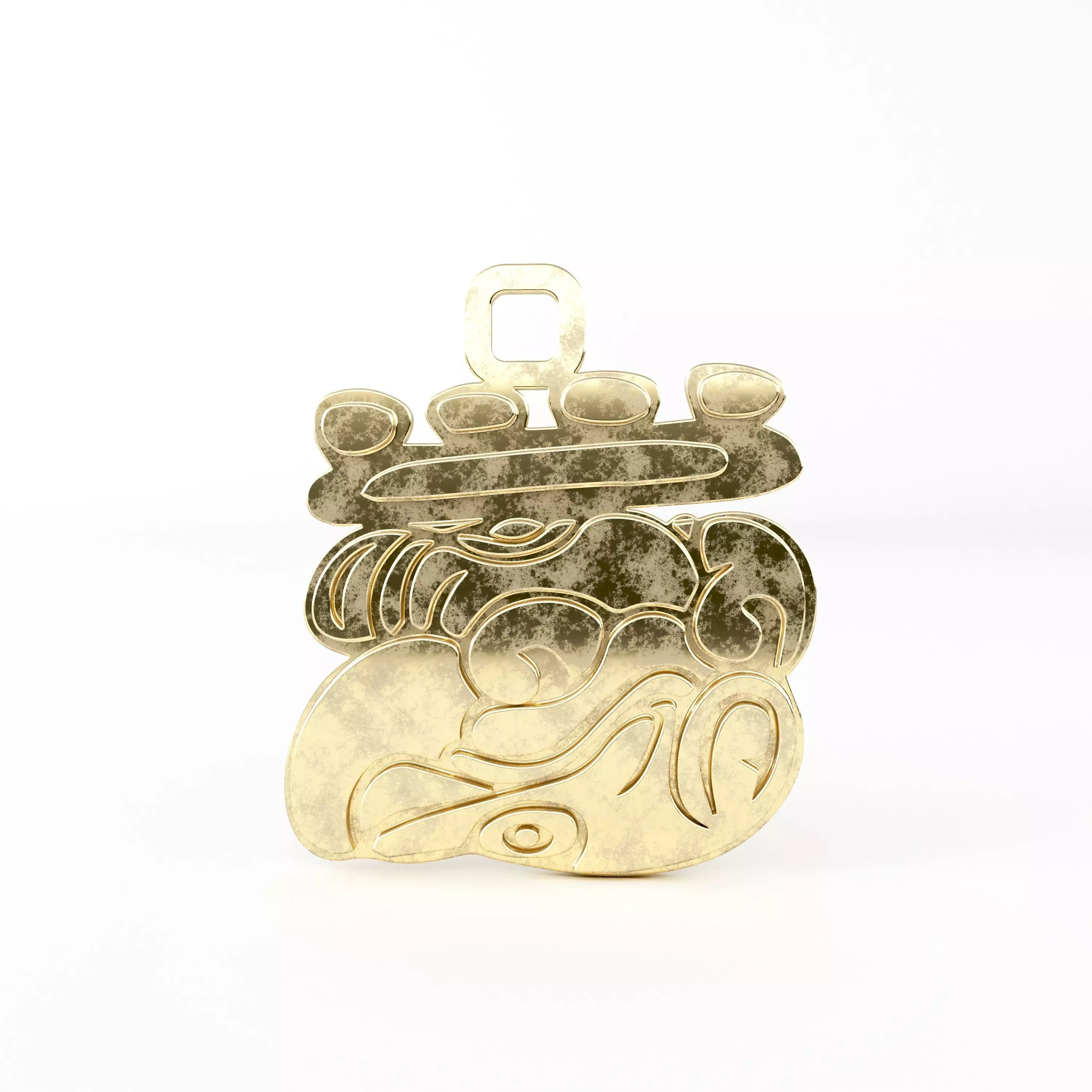 Mayan pendant J 3D model 3D printable | CGTrader