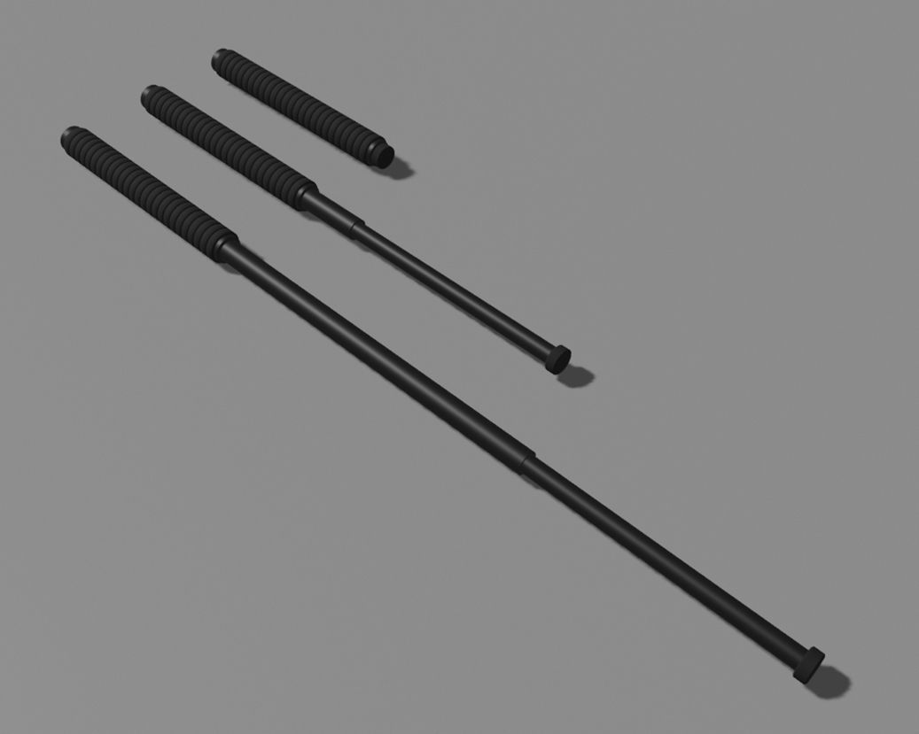 Black Folding Expandable Baton For Self Defense Free 3D model free 3D ...