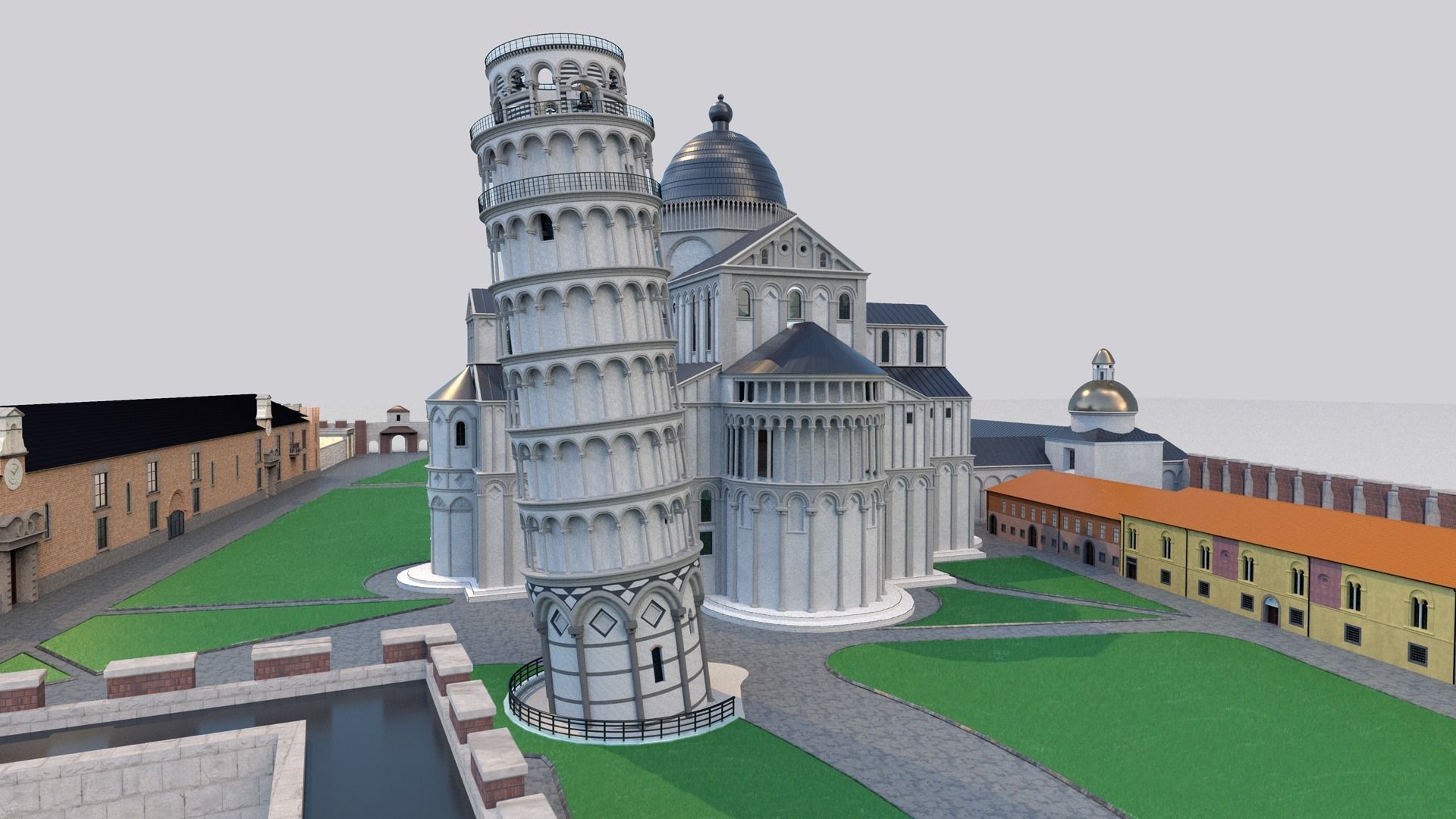 Piazza del Duomo Pisa 3D model | CGTrader
